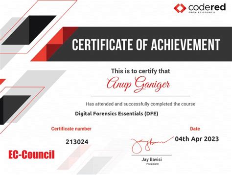 Anup Ganiger On Linkedin Eccouncil Digital Forensic Essentials Course