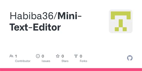 github habiba36 mini text editor