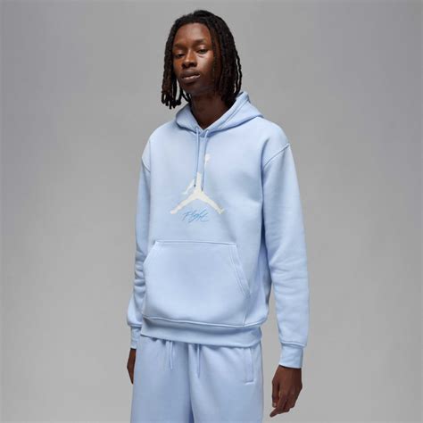 Buy Jordan Essentials Mens Fleece Hoodie Hydrogen Blue Sail Nike Uae