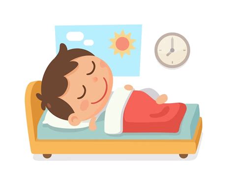 Actividad Para La Hora De Dormir De Los Niños Un Niño Duerme En La