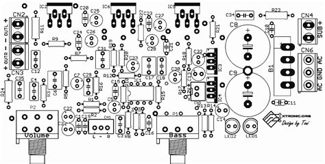 TDA Amplifier Board Circuit Diagram Subwoofer Xtronic