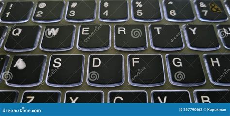 Qwerty Keyboard Close Up Shot Qwerty Is A Keyboard Layout For Latin