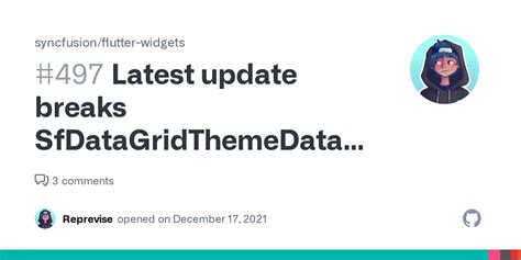 Latest Update Breaks Sfdatagridthemedata Brightness · Issue 497 · Syncfusionflutter Widgets