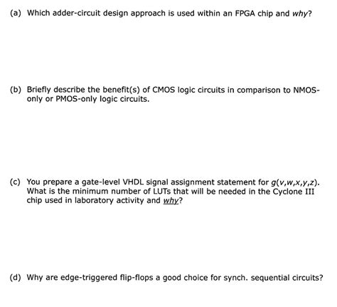 A Which Adder Circuit Design Approach Is Used Within An Fpga Chip And