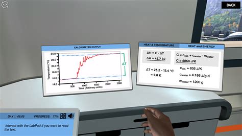 Calorimetry Using A Bomb Calorimeter Labster Virtual Labs