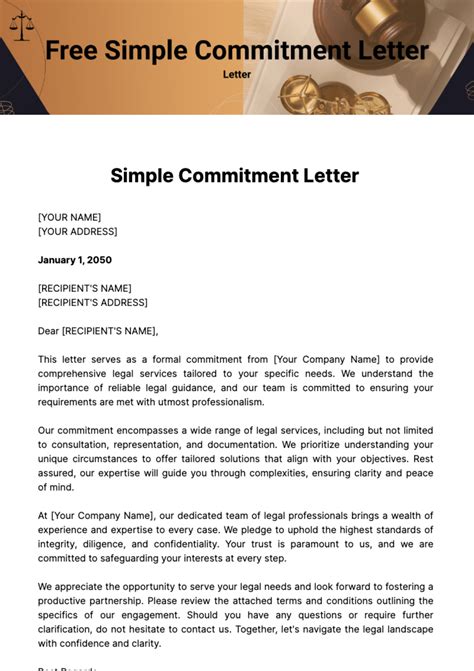 Commitment Letter Format