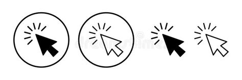 click icon cursor icon vector pointer sign stock vector