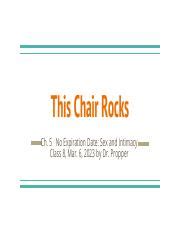 Class Ch Sex And Intimacy No Expiration Date Pdf This Chair Rocks Ch No Expiration