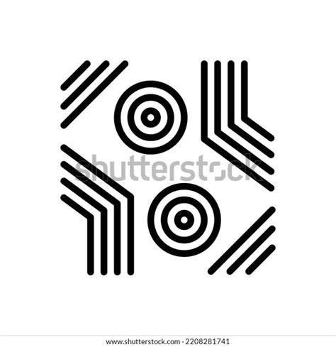 Vector Black Line Icon Retro Stock Vector Royalty Free 2208281741 Shutterstock