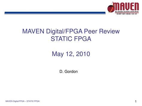 ppt maven digital fpga peer review static fpga may 12 2010