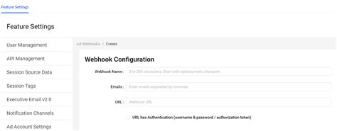 Setting Ad Webhook Notifications