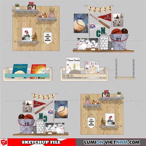 Decorative Shelf Sketchup Models