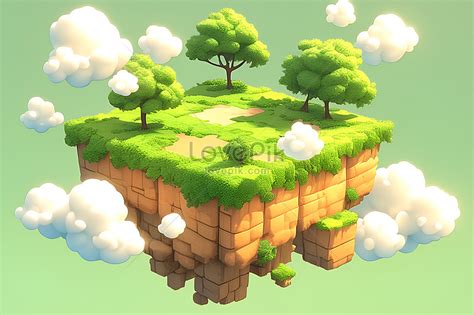 떠 있는 섬 그림 일러스트 무료 다운로드 Lovepik