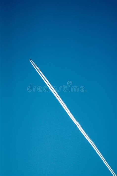 Trace From The Plane In The Sky Stock Illustration Illustration Of