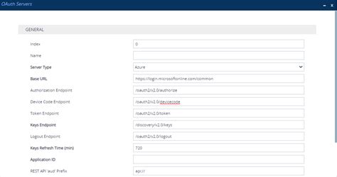 Configuring OAuth Servers