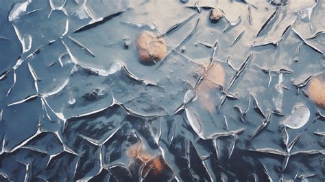 Frozen Ice Ornament Captivating Ice Texture Background Icy Frosty
