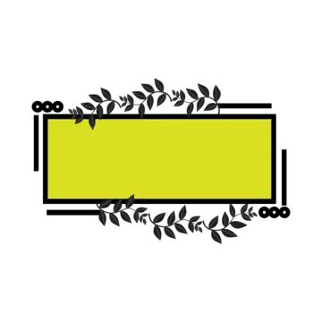 Text Box With Leaf Border Frame Vector Text Box Border Textbox PNG And Vector With