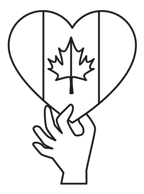 Balloons Canadian Flag Coloring Online Free