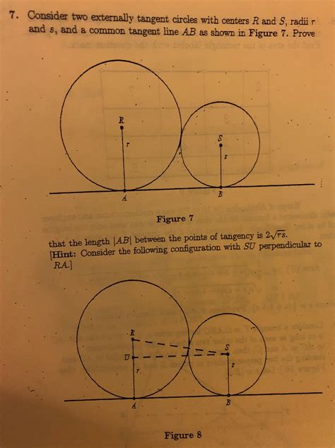 Solved 7 Consider Two Externally Tangent Circles With