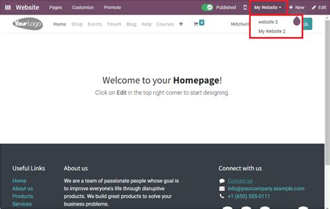 Design Your Website Page In Odoo Website Odoo V Book