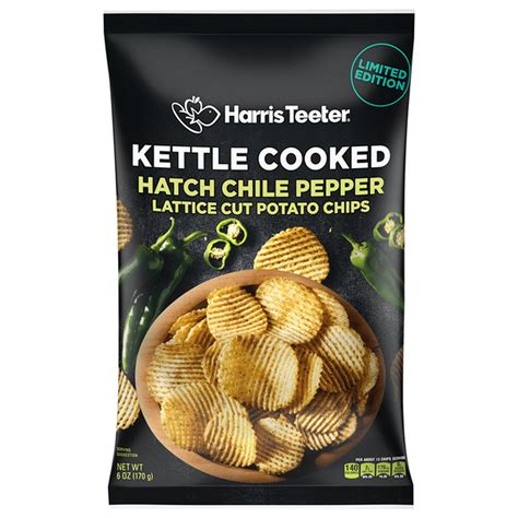 Harris Teeter Kettle Cooked Lattice Cut Hatch Chile Pepper Potato Chips