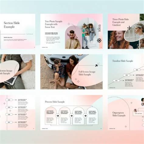 Retro Line Google Slides Template Master Bundles