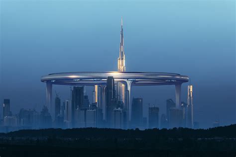 Burj Khalifa Will Get A 550m Tall Saturn Like Ring Around It Worlds