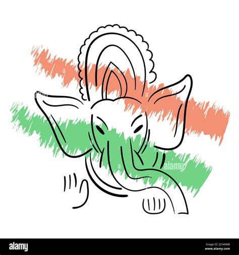 Happy Ganesh Chaturthi Festival Becground Template With Lord Ganesha Head Simple Card Stock