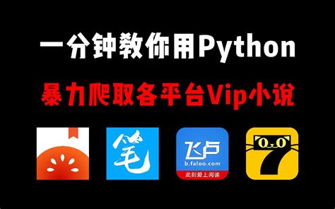【python爬虫】小说党福音！一分钟暴力爬取全网各平台vip小说，保姆级教程， 哔哩哔哩