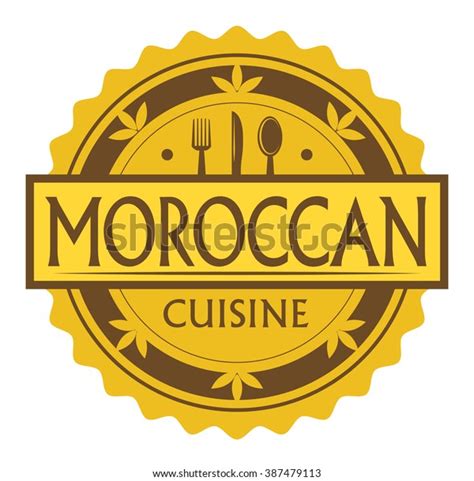 Abstract Stamp Label Text Moroccan Cuisine Stock Vector Royalty Free