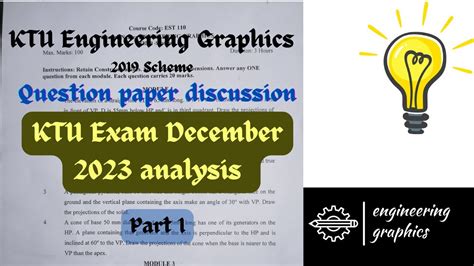 Todays Question Paper Discussion Of Engineering Graphics Ktu 2019 Scheme Youtube