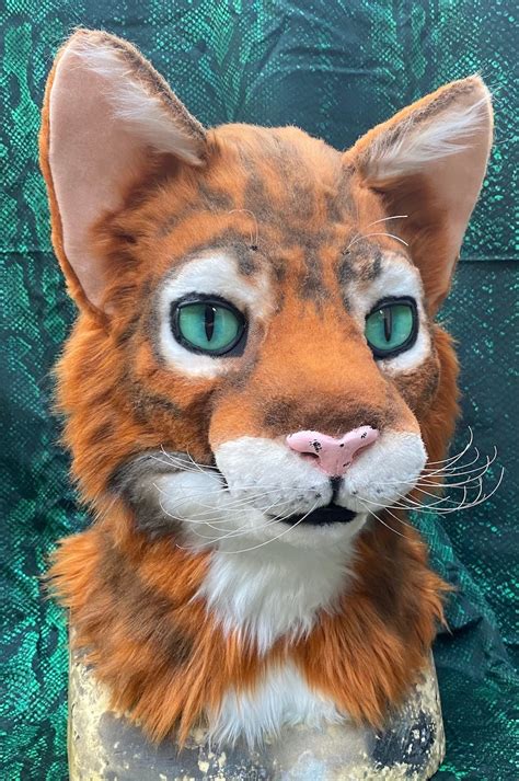 Realistic Orange Tabby Fursuit Partial Etsy