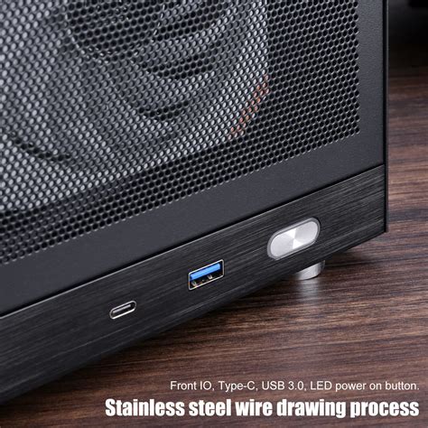 Getuscart S300 Mini Itx Pc Gaming Case Front I O Usb 3 0 Type C Port Sfx Power Supply