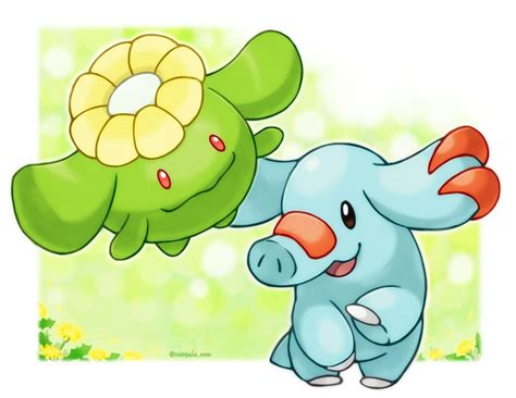 Skiploom And Phanpy Pokemon Drawn By Rorosuke Danbooru