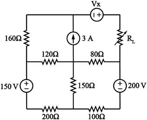 Solved In The Following Circuit The Rl Resistance Is A Variable