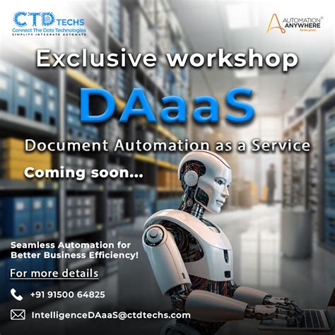 Ctd Techs Pvt Ltd On Linkedin Daaas Documentautomation Businessefficiency Automationworkshop…