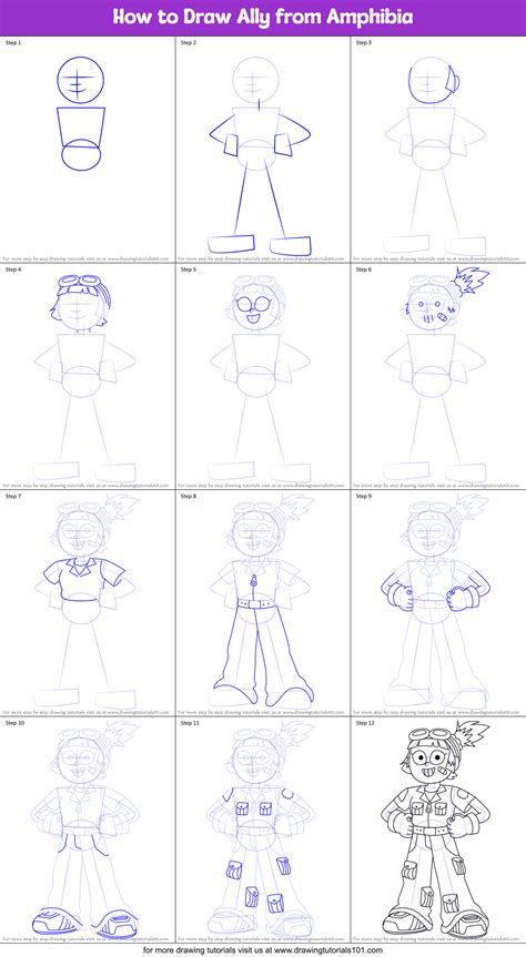 How To Draw Ally From Amphibia Amphibia Step By Step