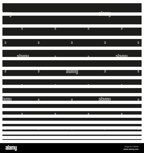 Horizontal Black Lines Thin And Thick Shapes Repeating Line Pattern Vector Illustration Stock
