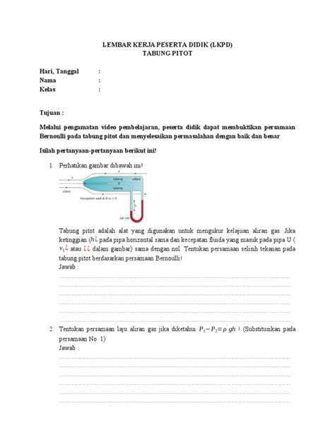 Lkpd Tabung Pitot Pdf