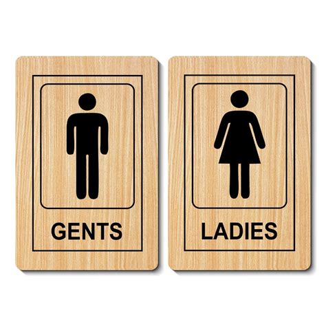 Washroom Male Female Sign Pack Of 4 Sets Cutmart