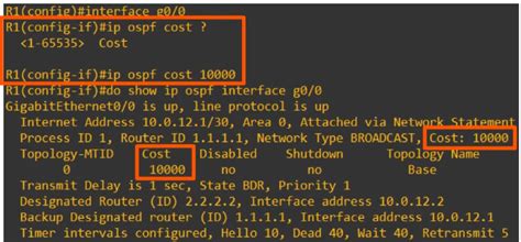 Ospf 2 Cost Neighbours And Configs Cisco