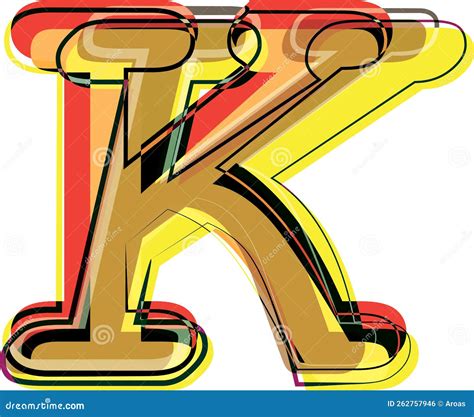 Abstract Colorful Letter K Stock Illustration Illustration Of Font