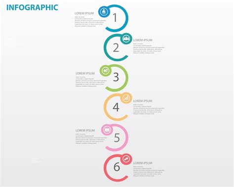Premium Vector Infographic Template With Numbers Six Option