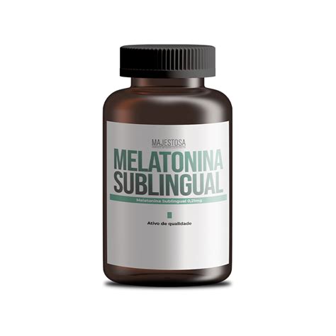 Melatonina Sublingual 021mg Majestosa Farma