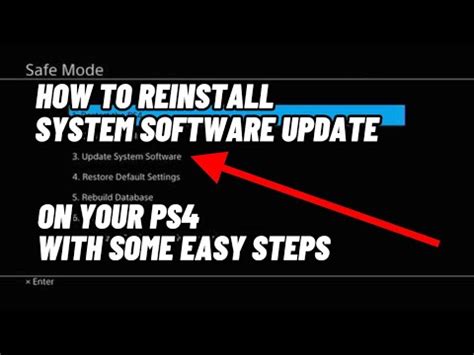 How To Reinstall System Software On PS With USB Some Easy Steps YouTube