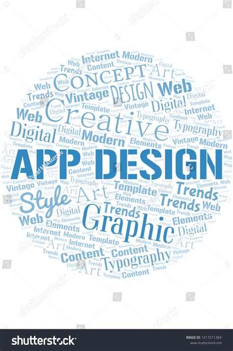 App Design Word Cloud Wordcloud Made Stock Vector Royalty Free Shutterstock