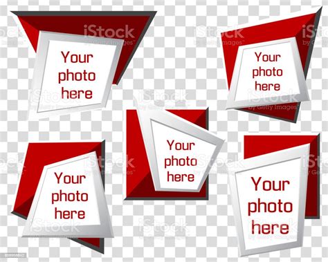 벡터 현대 종이 접기 기하학적 빨강과 녹색 3d 프레임을 분리 합니다 벡터 일러스트 레이 션 0명에 대한 스톡 벡터 아트 및 기타 이미지 Istock