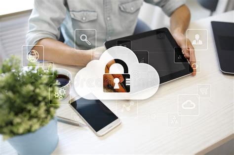 Cloud Technology Data Storage Networking And Internet Service Concept Stock Image Image Of