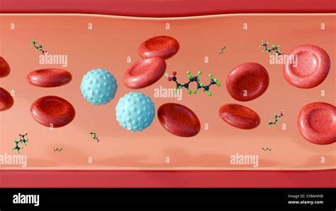 3d Rendering Of Perfluorooctanoic Acid Pfoa Molecules That Nearly