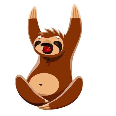 Cute Sloth Vector Premium Ai Generated Vector